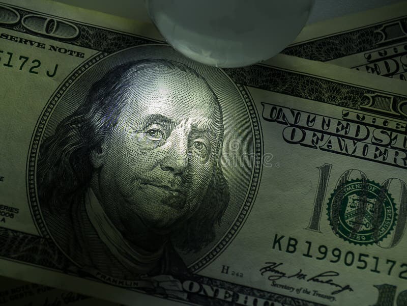 Low Key Image Close Up of Face on Dollar Stock Image - Image of world ...