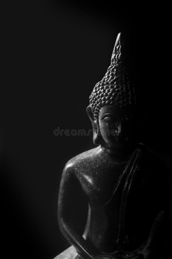 Low Key Light of Buddha Statue. Stock Photo - Image of hope, dark: 49621828