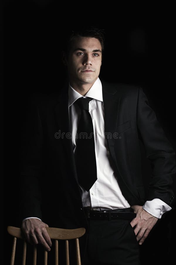 Low key man stock photo. Image of vintage, attractive - 13132548