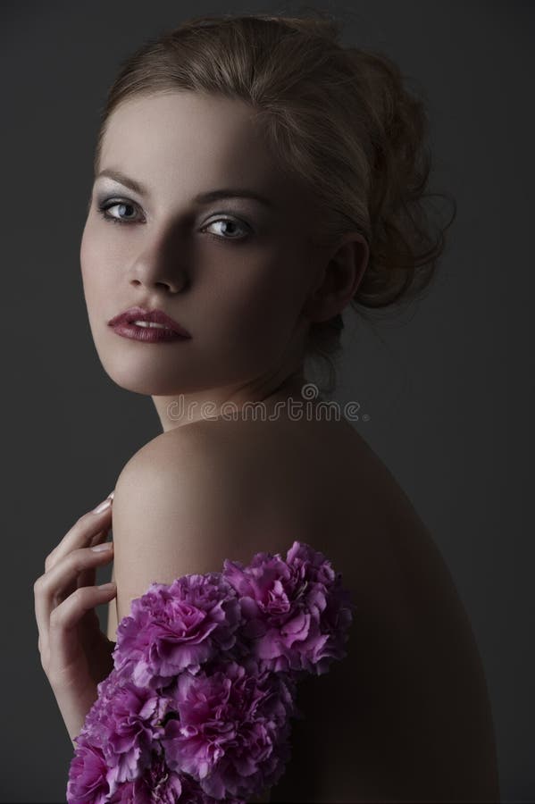 Low Key Portrait of a Beautiful Girl Stock Image - Image of elegant ...