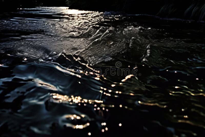 Low Key Water a Close Up of a Flowing Water with a Low Key Effec Stock ...