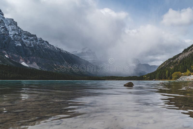 Low Level Shot of Mountains Showing Cool Autumn Mist Stock Image ...