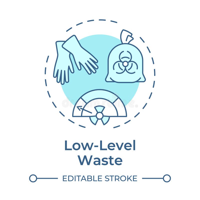Low Level Waste Soft Blue Concept Icon Stock Illustration ...