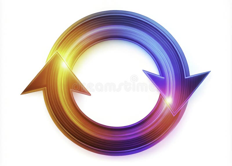 Low-Light Circular Arrow Exchange Illustration: a Visual Representation ...