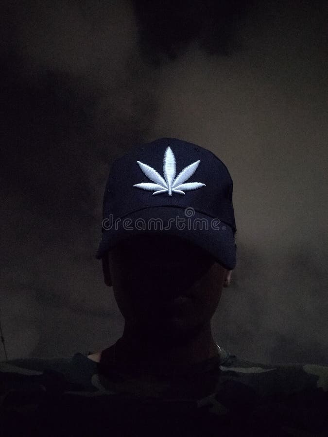 Weed on cap stock image. Image of leaf, weed, light - 124608391