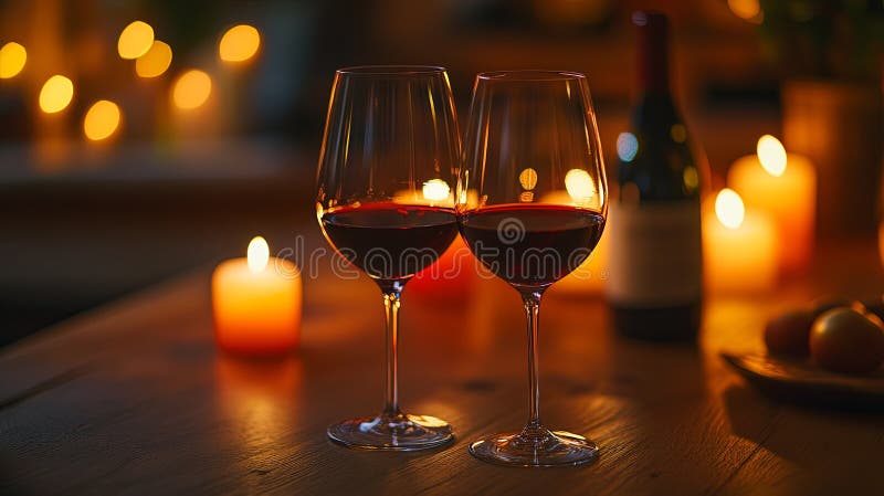 Low Light Wine Bar with Warm Ambiance. Stock Photo - Image of drink ...