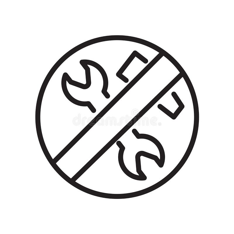 Low Maintenance Icon Isolated On White Background Stock Vector ...