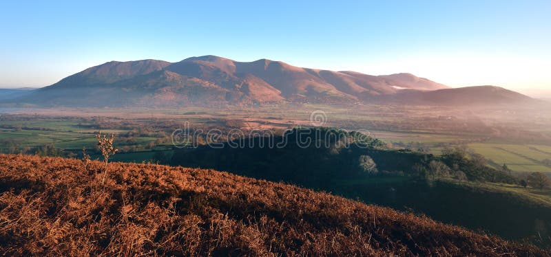 Low Mist of the Keswick Valley Stock Image - Image of frost, hikers ...