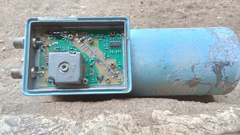 Low Noise Block Satellite Dish Stock Image - Image of background ...