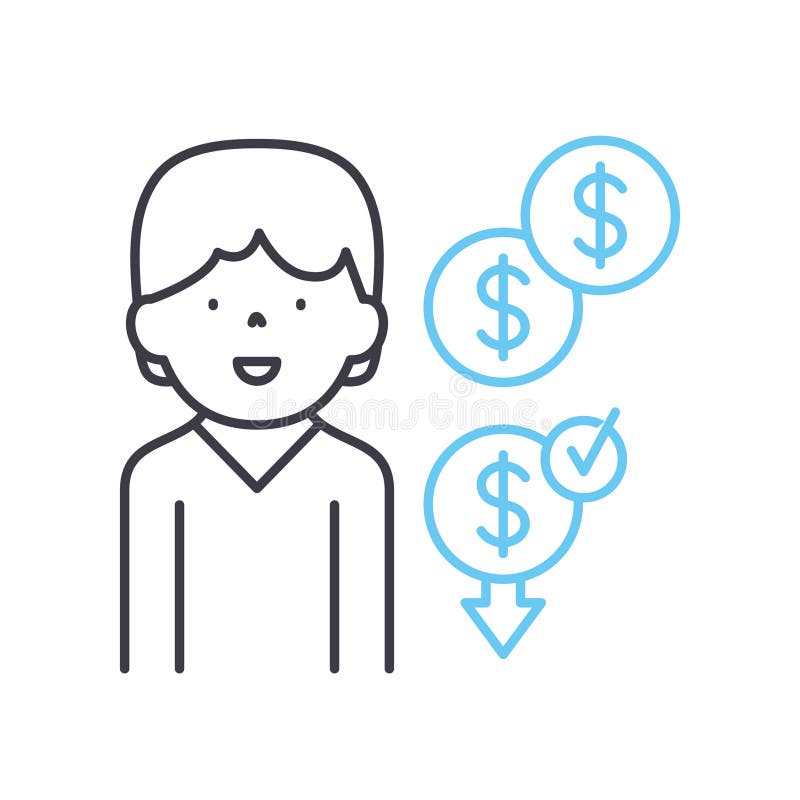 Low Overhead Line Icon, Outline Symbol, Vector Illustration, Concept ...