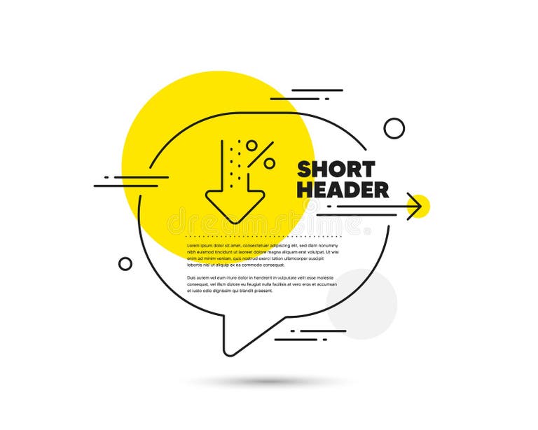Low Percent Line Icon. Discount Sign. Decrease Percentage. Vector Stock Vector - Illustration of ...