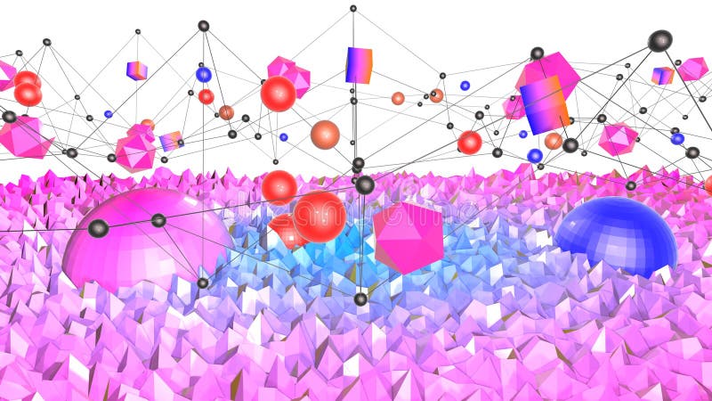 Low Poly Abstract Background with Modern Gradient Colors. Blue Violet ...