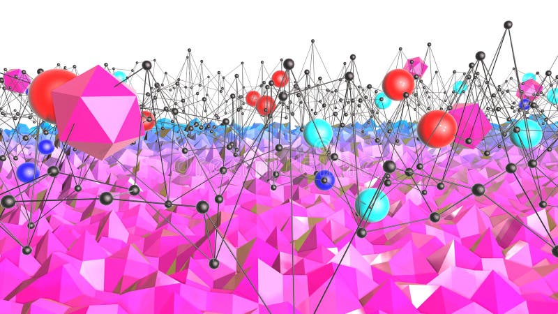 Low Poly Abstract Background with Modern Gradient Colors. Blue Violet ...