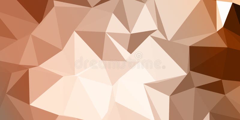 Low Poly Art With Brown Triceratops Silhouette Stock Vector ...