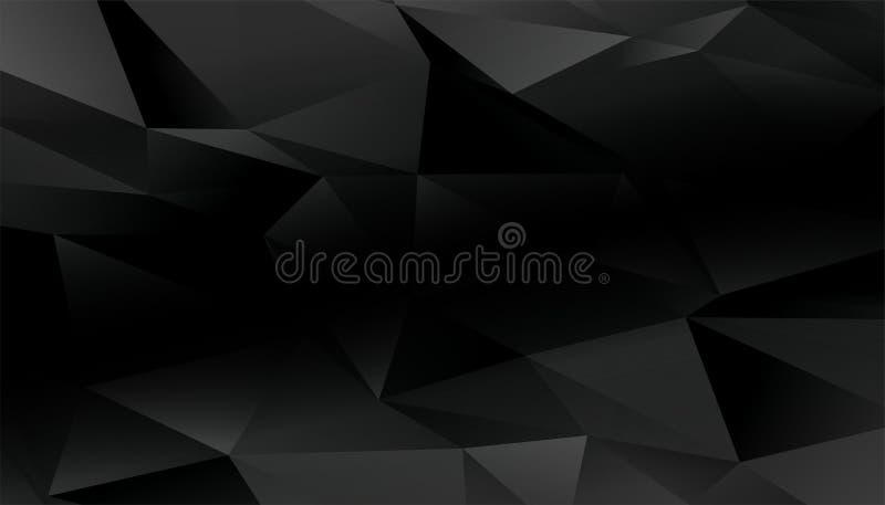Low Poly Abstract Black Background Stock Vector - Illustration of poly ...