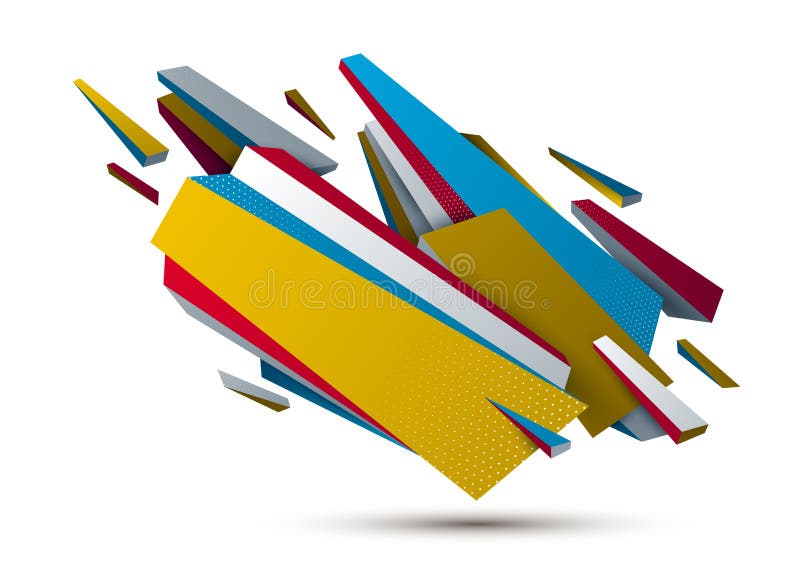 Low Poly Abstract Form Isolated on White, Vector Future Shape Design ...