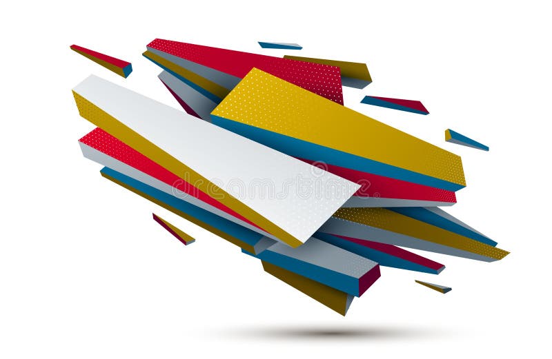 Low Poly Abstract Form Isolated on White, Vector Future Shape Design ...