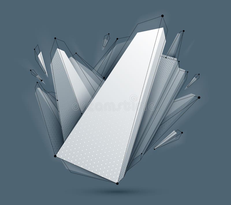 Low Poly Abstract Form, Vector Future Shape Design Polygonal Art ...