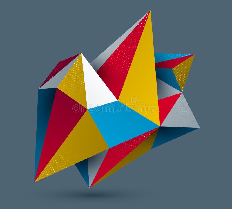 Low Poly Abstract Form, Vector Future Shape Design Polygonal Art ...