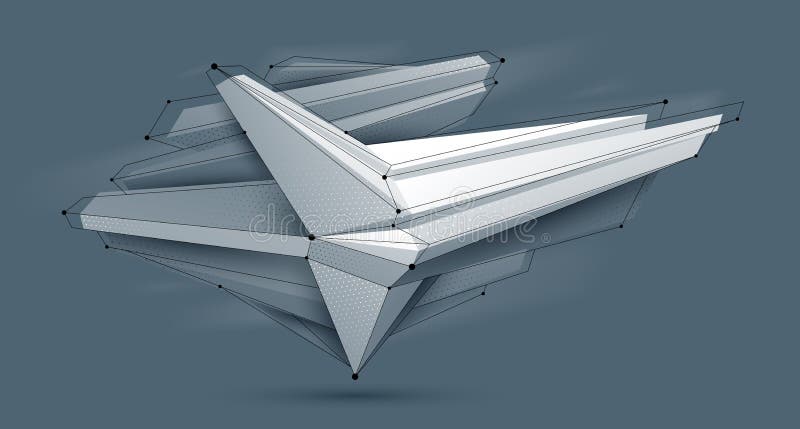 Low Poly Abstract Form, Vector Future Shape Design Polygonal Art ...