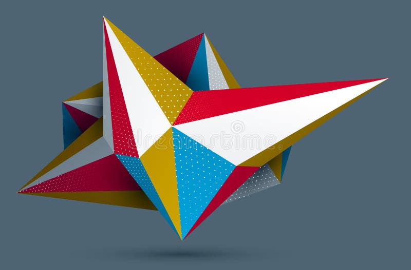 Low Poly Abstract Form, Vector Future Shape Design Polygonal Art ...