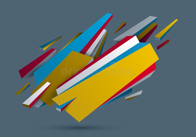 Low Poly Abstract Form, Vector Future Shape Design Polygonal Art ...