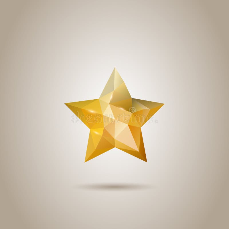 Low-poly Abstract Polygonal Star Stock Vector - Illustration of icon ...