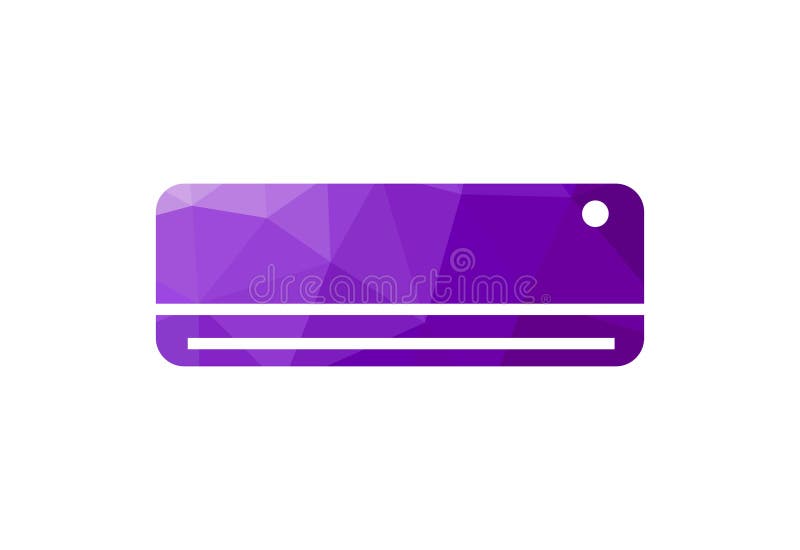 Low Poly and Air Conditioner Logo Design, Vector Illustration Stock ...