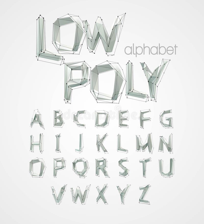 Low Poly Alphabet Font Vector Illustration Stock Illustrations – 2,010 ...