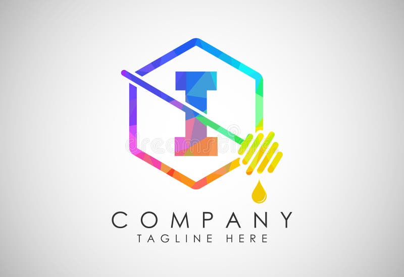 Low Poly Alphabet with Honeycomb Bees Logo Design. Honey Logo Font ...
