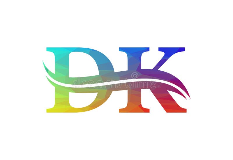 Low Poly DK Letter Logo Design, Vector Illustration Stock Illustration ...