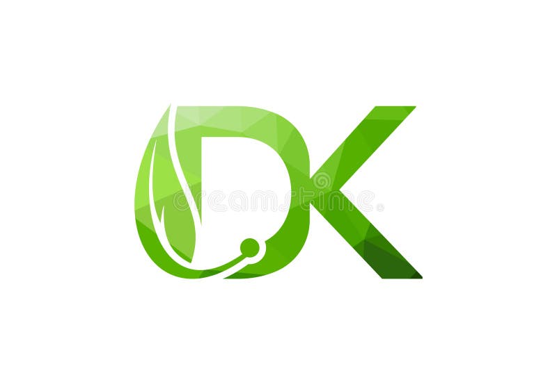 Low Poly DK Letter Logo Design, Vector Illustration Stock Illustration ...