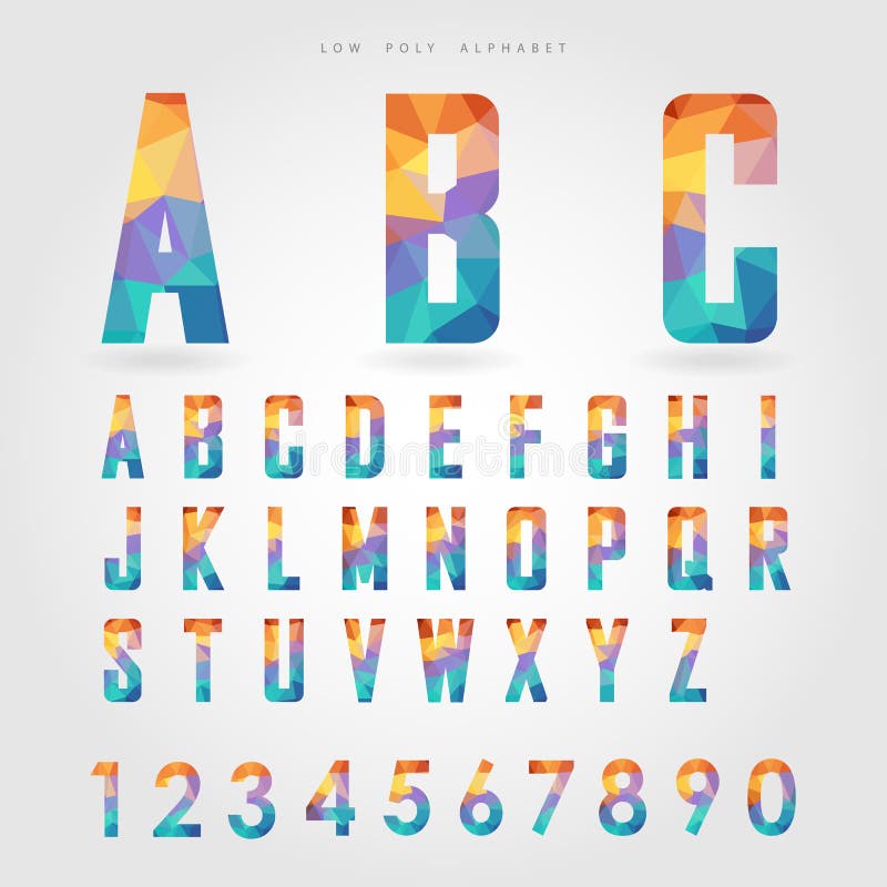 Low Poly Alphabet Font Vector Illustration Stock Illustrations – 2,010 ...