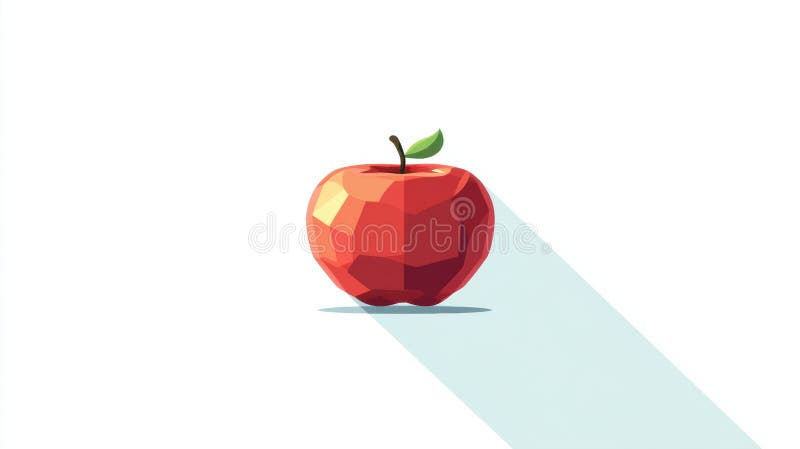 Low Poly Apple Illustration Stock Illustration - Illustration of logo ...