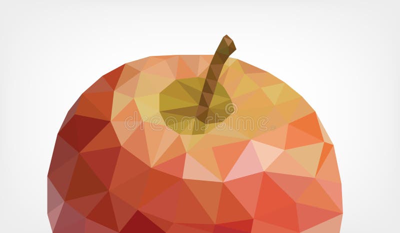 Low Poly Apple stock vector. Illustration of fresh, garden - 47669604