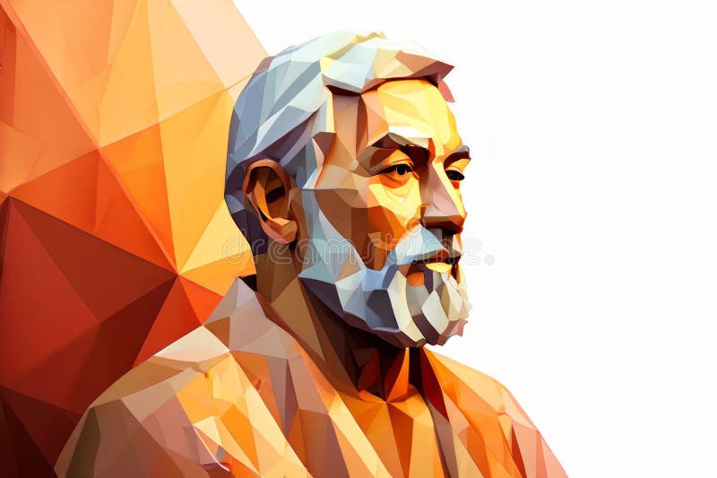 Low Poly Art Close Up a Close Up of the Nobel Peace Prize Render Stock ...