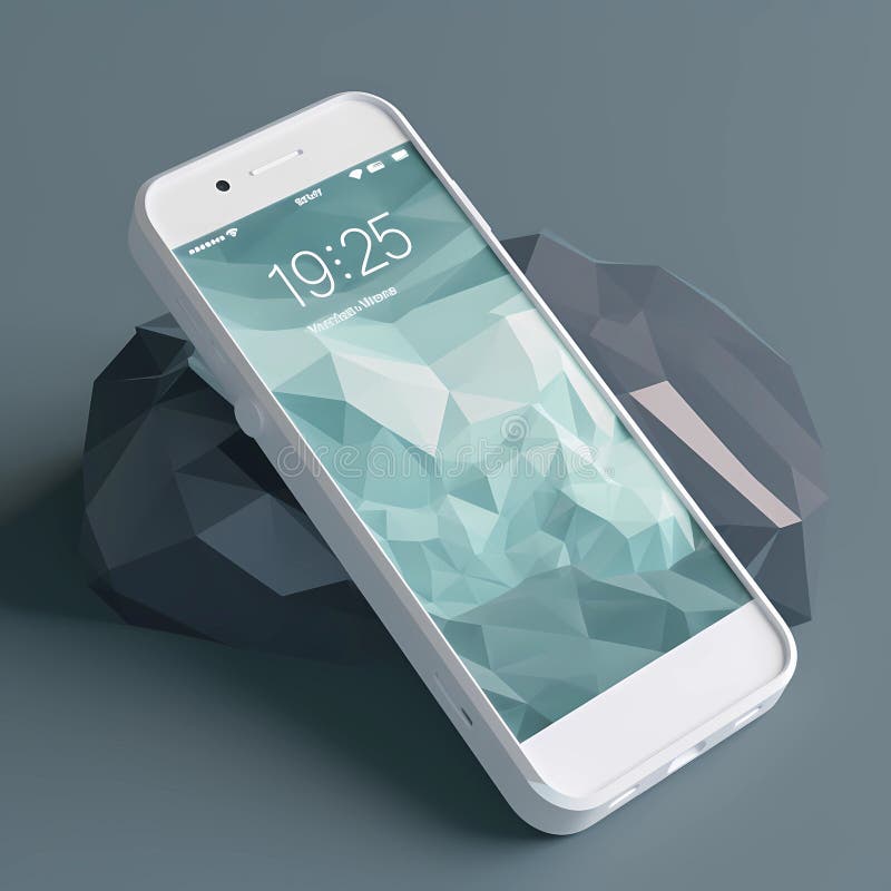 Low Poly Art Phone. AI Generated. Stock Illustration - Illustration of ...