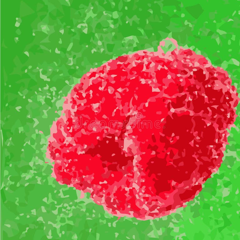 Low Poly Art Raspberry. Berry Drawn by Polygons. Vector Illustration ...