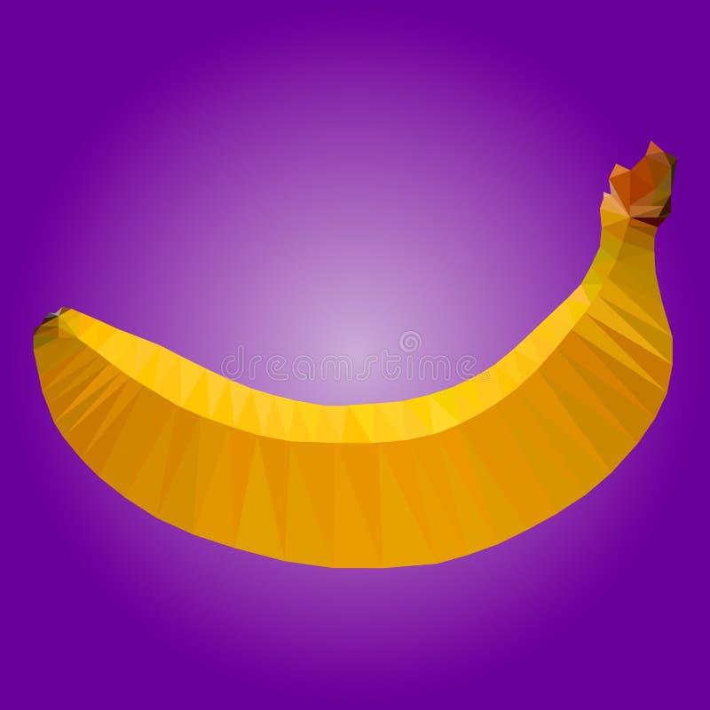 Low Poly Banana Illustration Stock Illustration - Illustration of ...