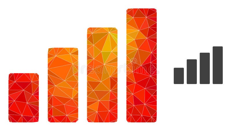Vector Polygonal Bar Chart Icon with Flame Gradient Stock Vector ... Vector Polygonal Bar Chart Icon with Flame Gradient Stock Vector ...