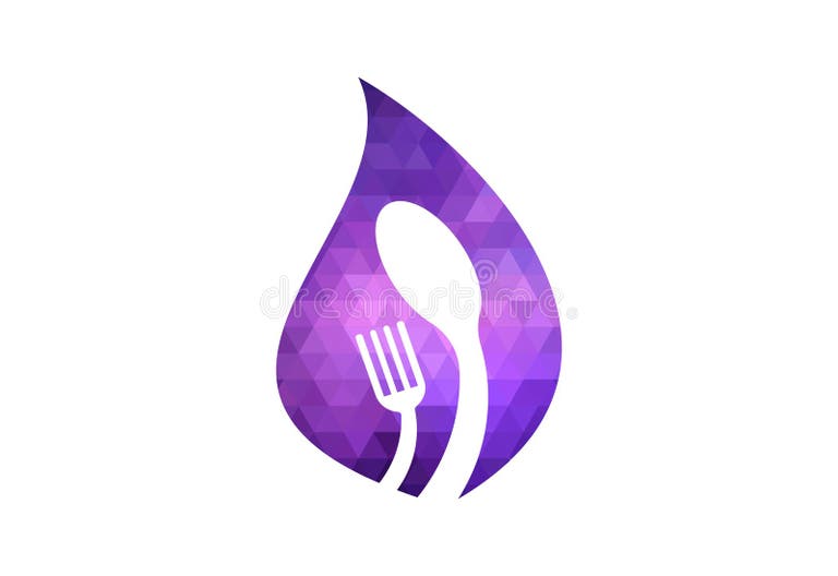 Low Poly and Bio Food Logo Design, Vector Design Template Stock Vector ...