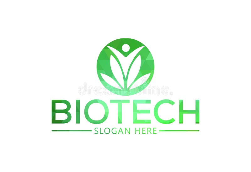 Low Poly and Biotechnology Logo Design, Vector Illustration Stock ...