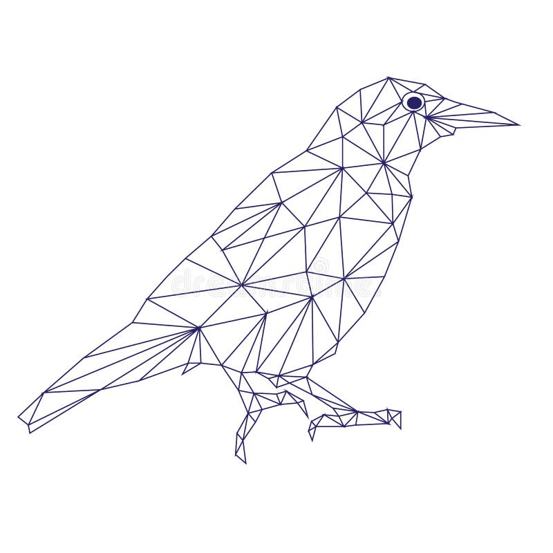 Low poly bird stock illustration. Illustration of abstract - 62022643