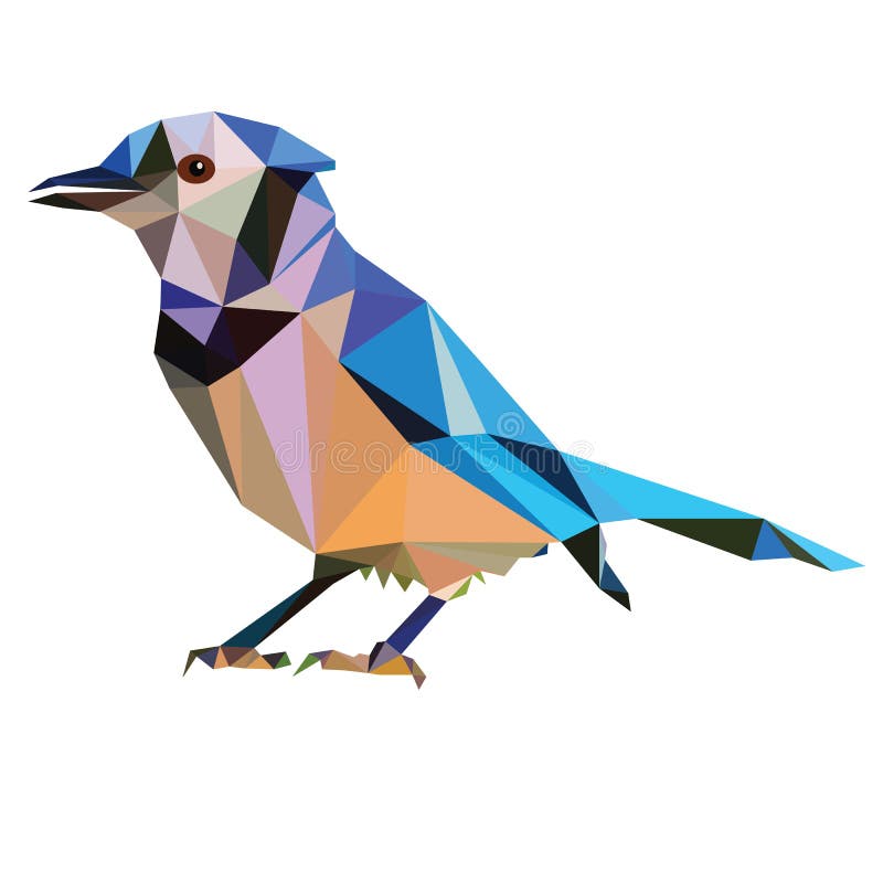 Low poly bird stock illustration. Illustration of white - 71297564