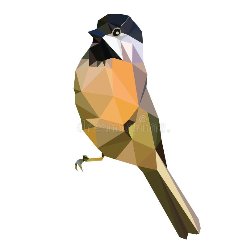 Low poly bird stock illustration. Illustration of christmas - 71300858