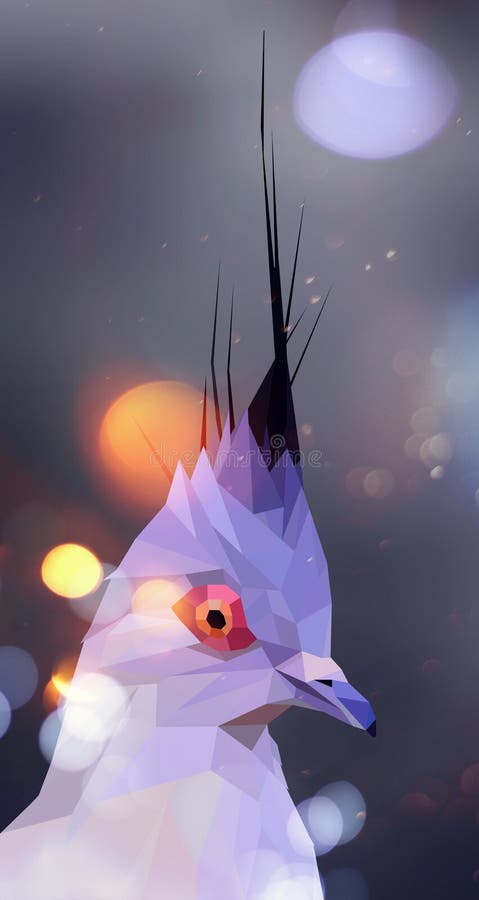 Low poly bird with glare stock illustration. Illustration of elements ...