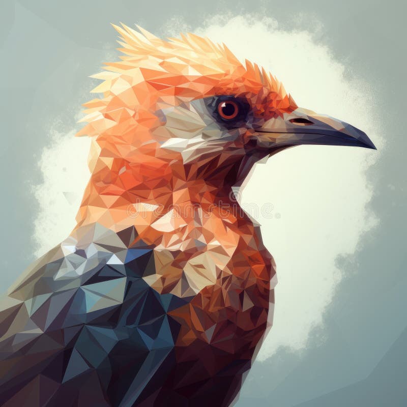 Low Poly Owl Portrait in Surreal Style Stock Illustration ...