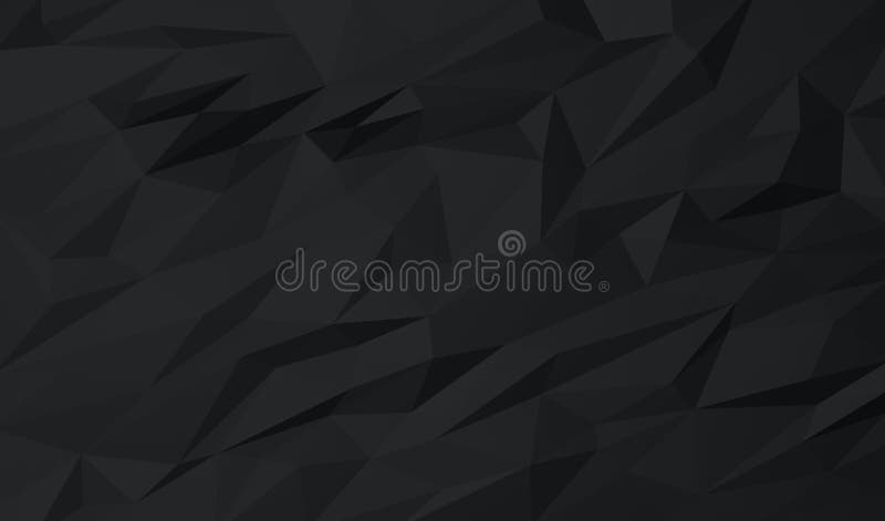 Low Poly Black Background, Clear Texture Stock Illustration ...