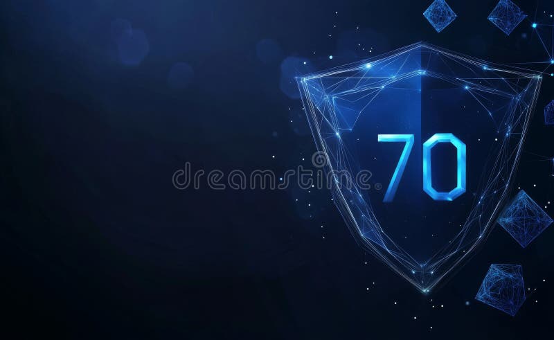 Low Poly Blue Shield with White Cubes of Sugar Blood Sugar Control ...