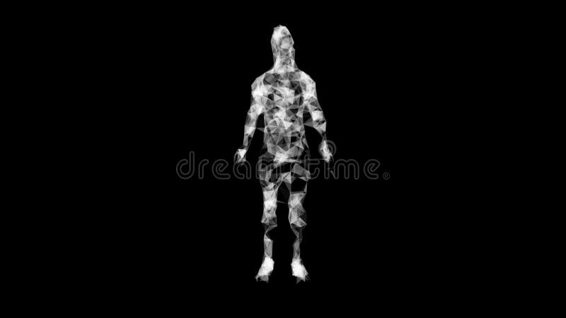 Low Poly Body Animation of Rotation from Points and Lines with Changing ...